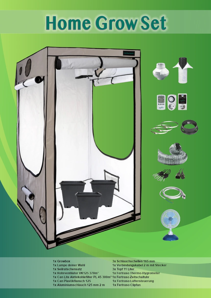 Home Grow Set 100x100x200cm mit Lumatek Zeus Pro